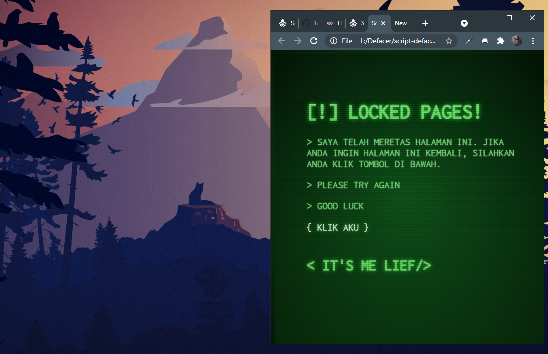 GitHub - itsmelief/scdeface-4: Deface atau Defacing adalah sebuah kegiatan yang dilakukan untuk ...