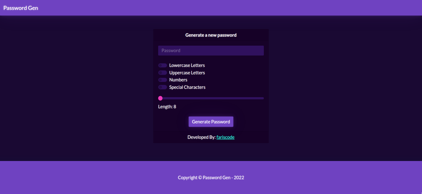 GitHub - farisc0de/PasswordGenerator: PHP Password Generator with custom settings